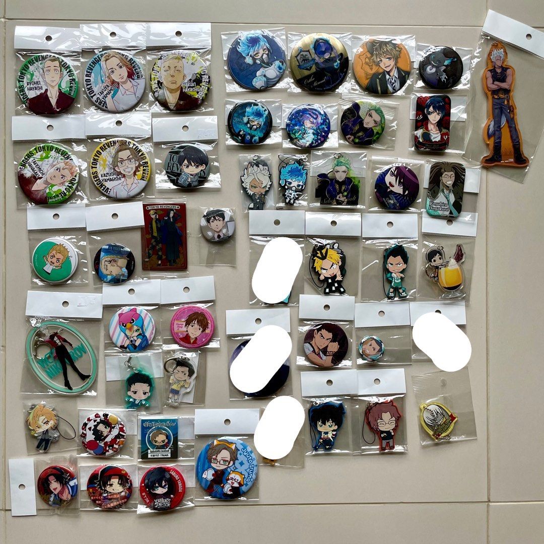 [Readystock] Anime Official Merchandise Badges Acrylic keychain rubber ...