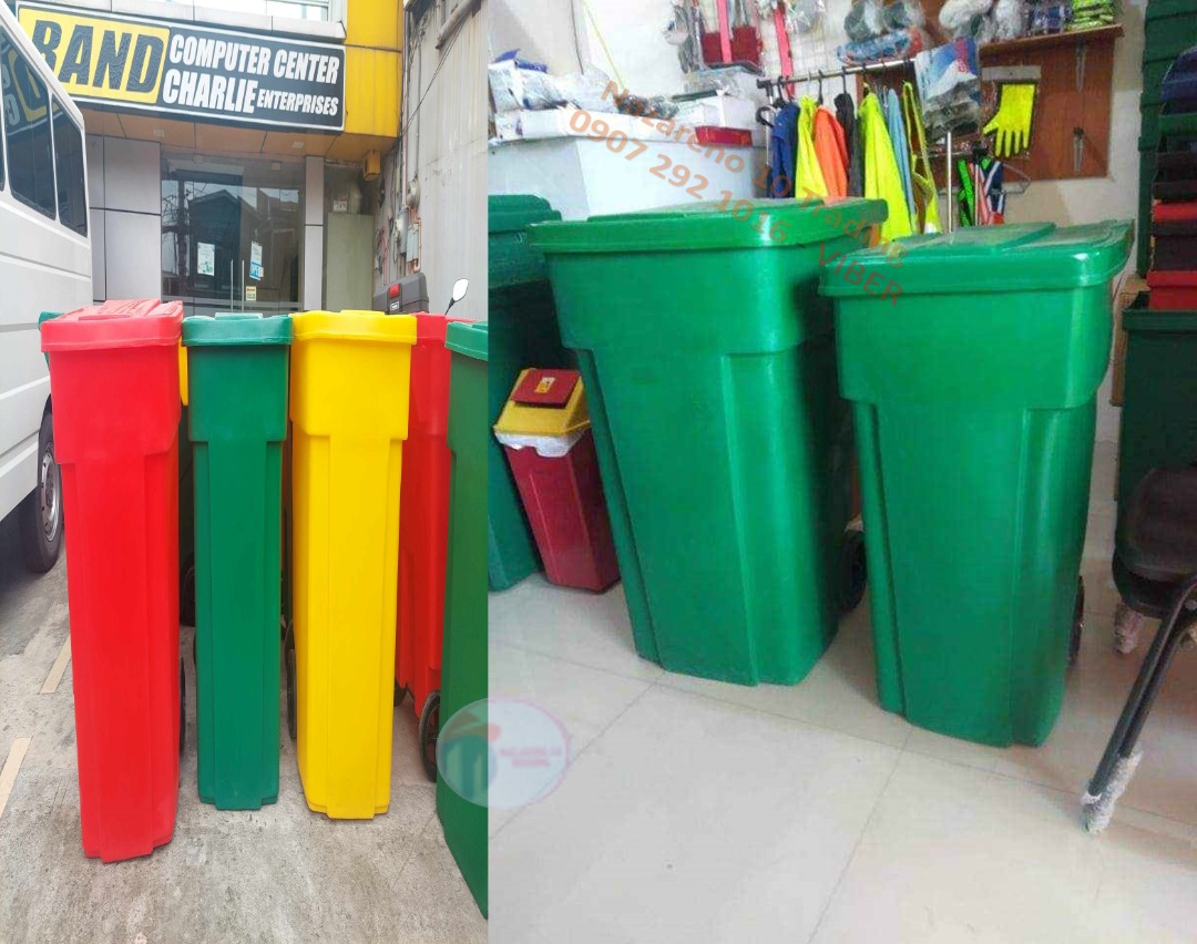 Rolling bin trash bin w/wheels 527, Furniture & Home Living, Cleaning ...