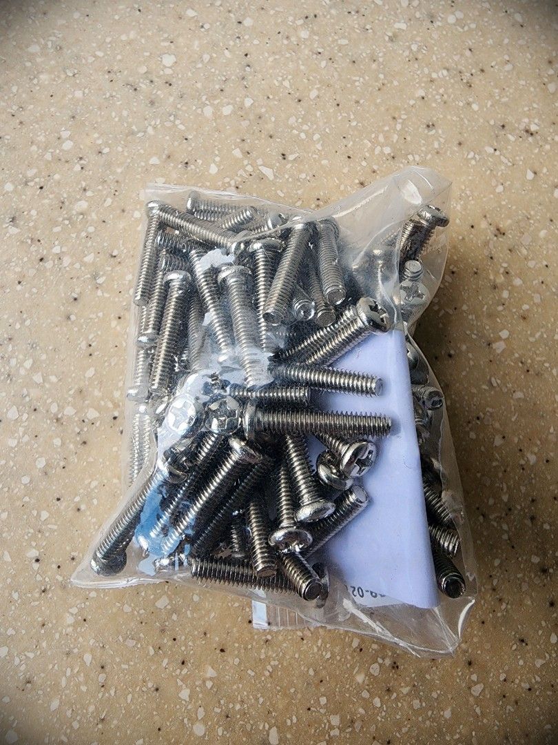 Stainless-Steel Philips Round Head Screw M4 x 20mm, Furniture & Home ...