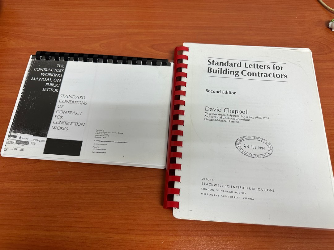 Standard Letters for Building Contractors & Standard Conditions of ...
