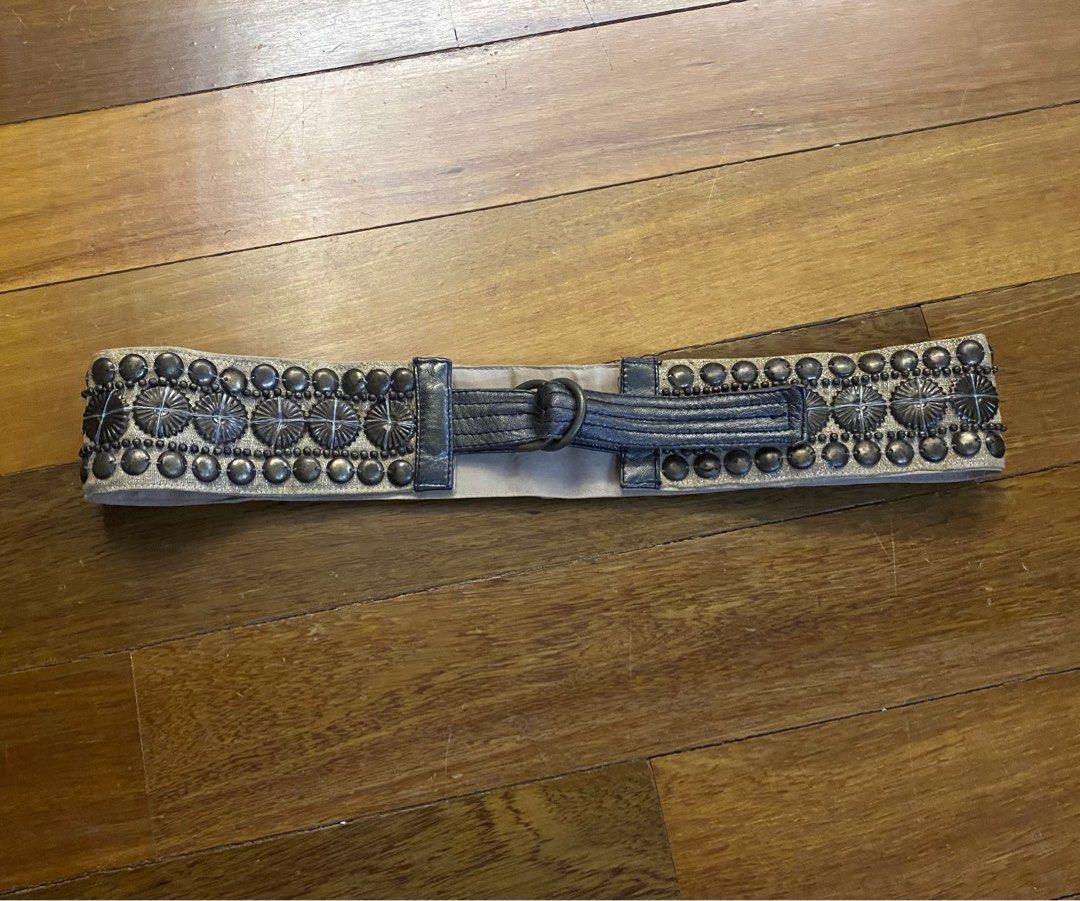 Studded fabric belt from India, Women's Fashion, Watches & Accessories ...