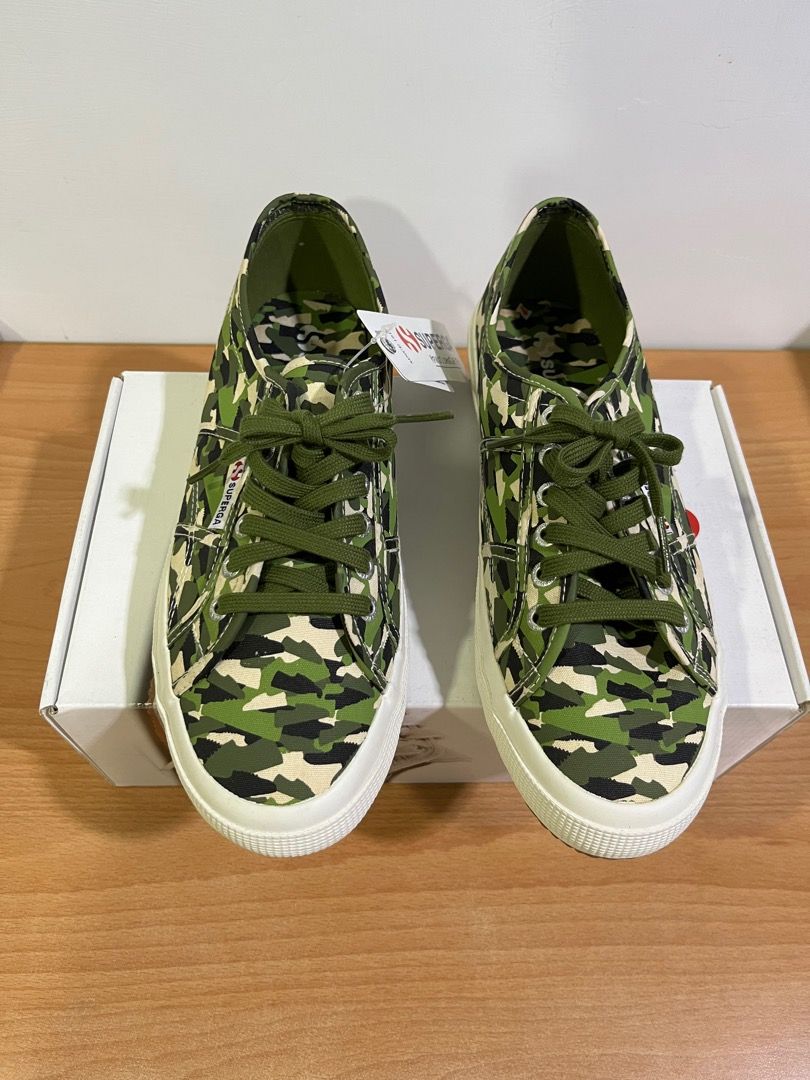 【全新】SUPERGA 2750 Fantasy Cotu - Camouflage 迷彩休閒鞋, 他的時尚, 鞋類, 休閒鞋、涼鞋在旋轉拍賣