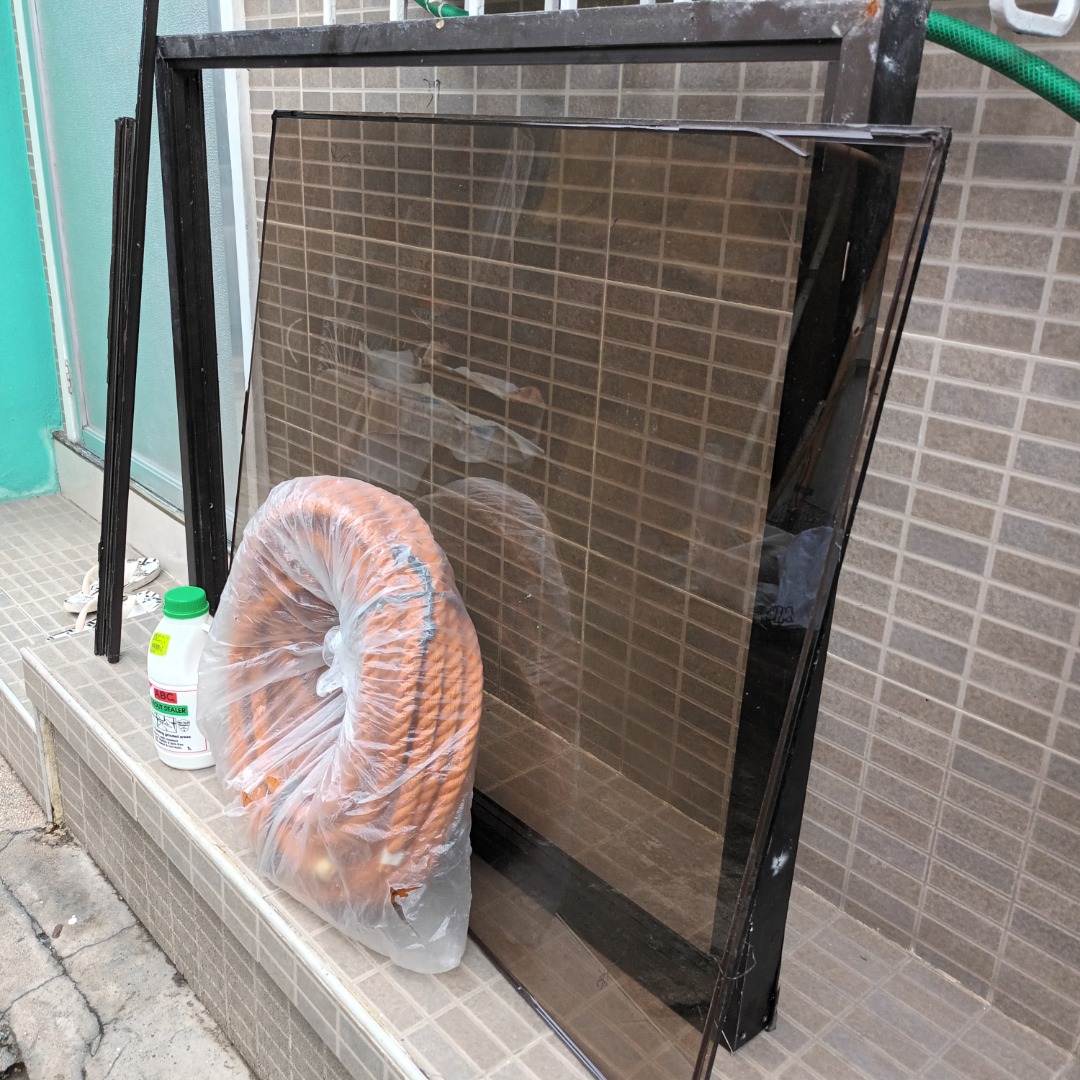 TAKE ALL !!! ALUMINUM & GLASS WINDOW, AUTHENTIC ABC GROUT SEALER, HEAVY ...