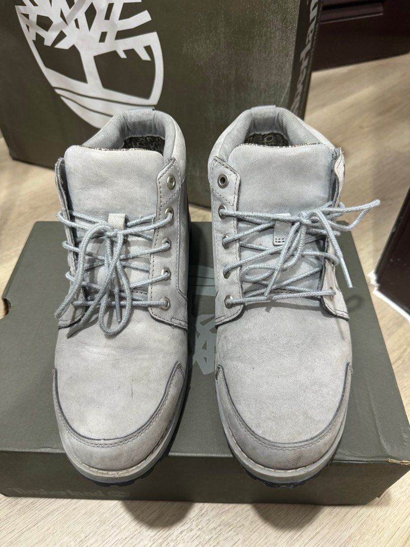 Timberlands Original Chukka Medium Grey Nubuck, Men's Fashion, Footwear ...