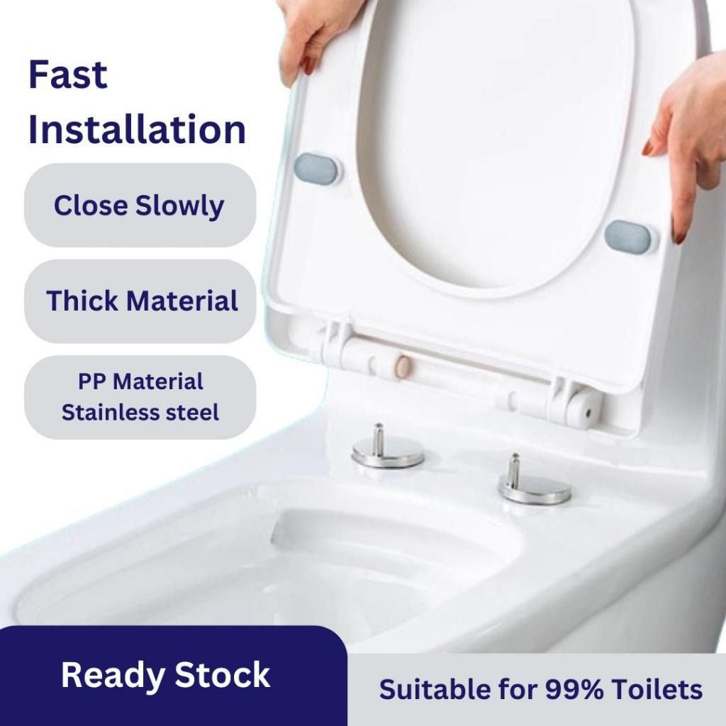 Toilet Bowl Seat Cover Replacement // Quick Release // Silent Slow ...