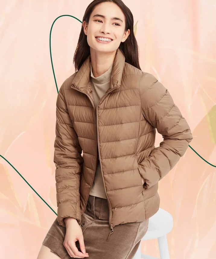 UNIQLO Ultra Light Earth Brown Puffer Puff Winter Snow Jacket Size ...