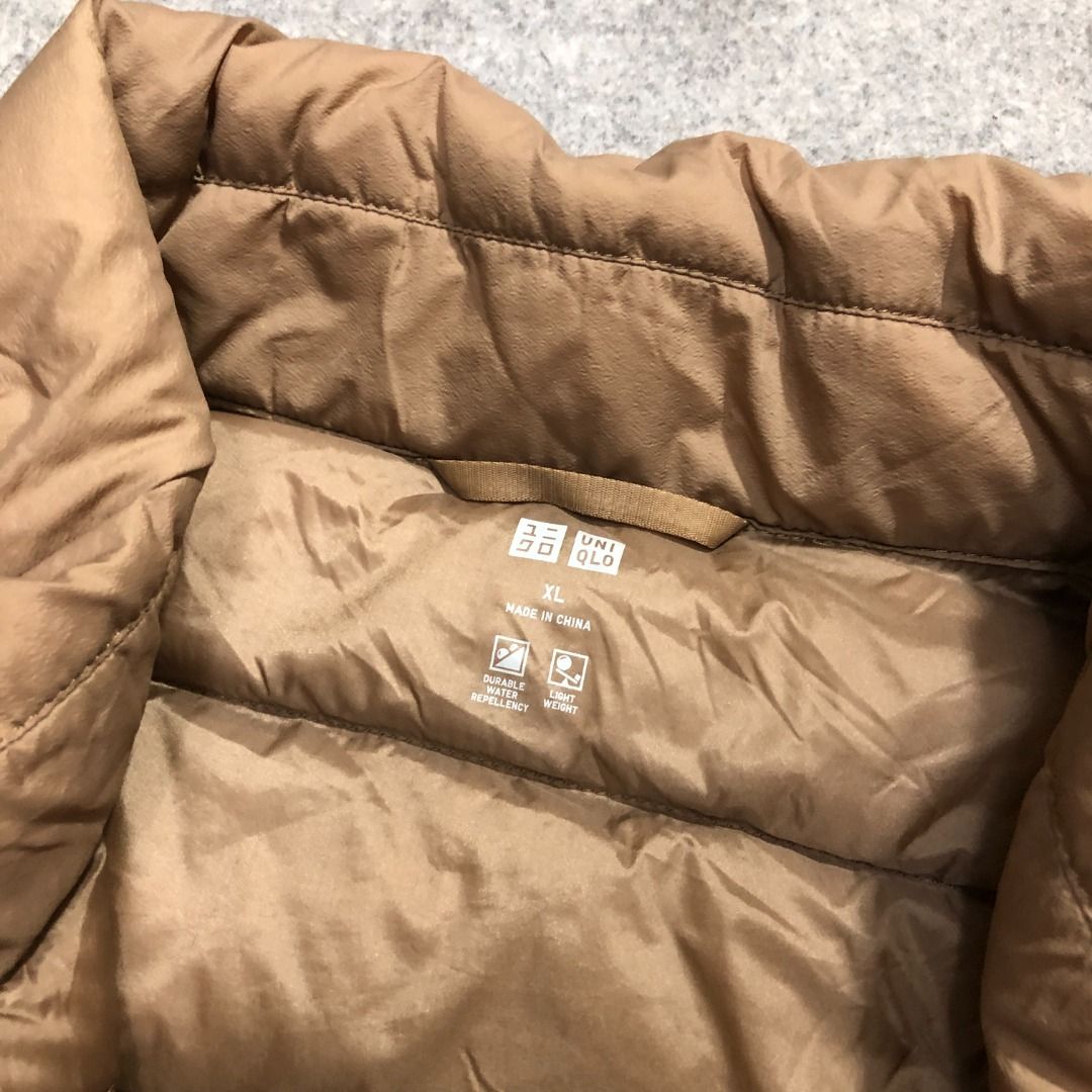 UNIQLO Ultra Light Earth Brown Puffer Puff Winter Snow Jacket Size ...