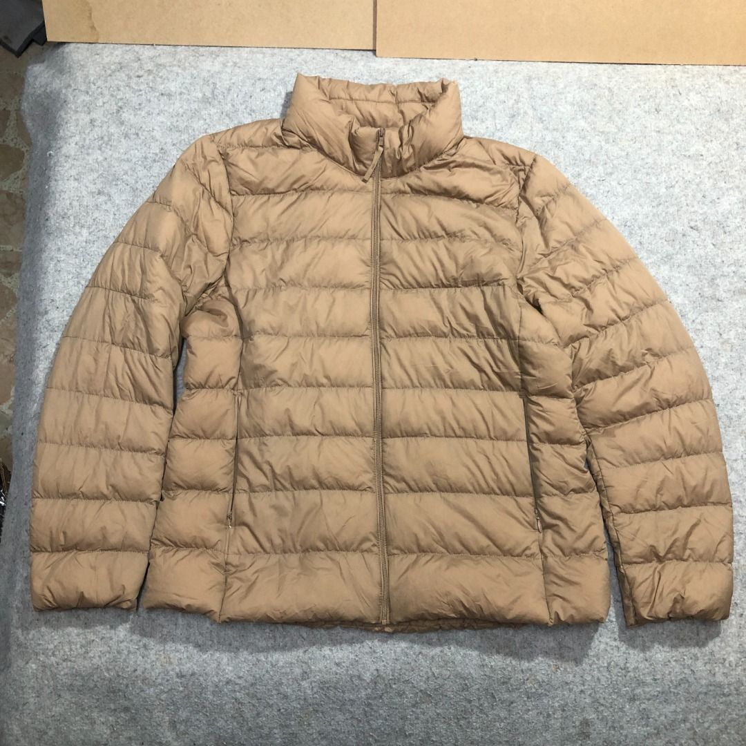 UNIQLO Ultra Light Earth Brown Puffer Puff Winter Snow Jacket Size ...