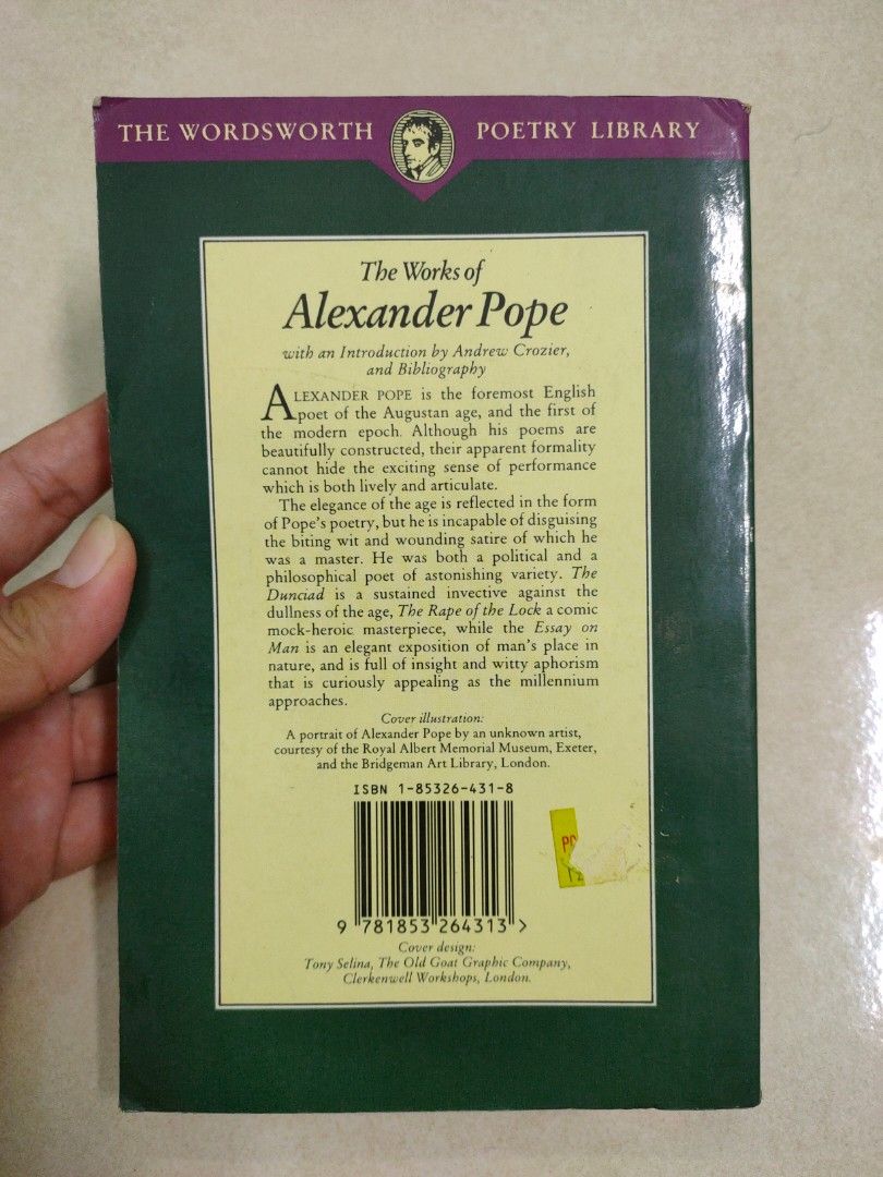 [Used] [Rare] The Works of Alexander Pope by Alexander Pope (Wordsworth ...