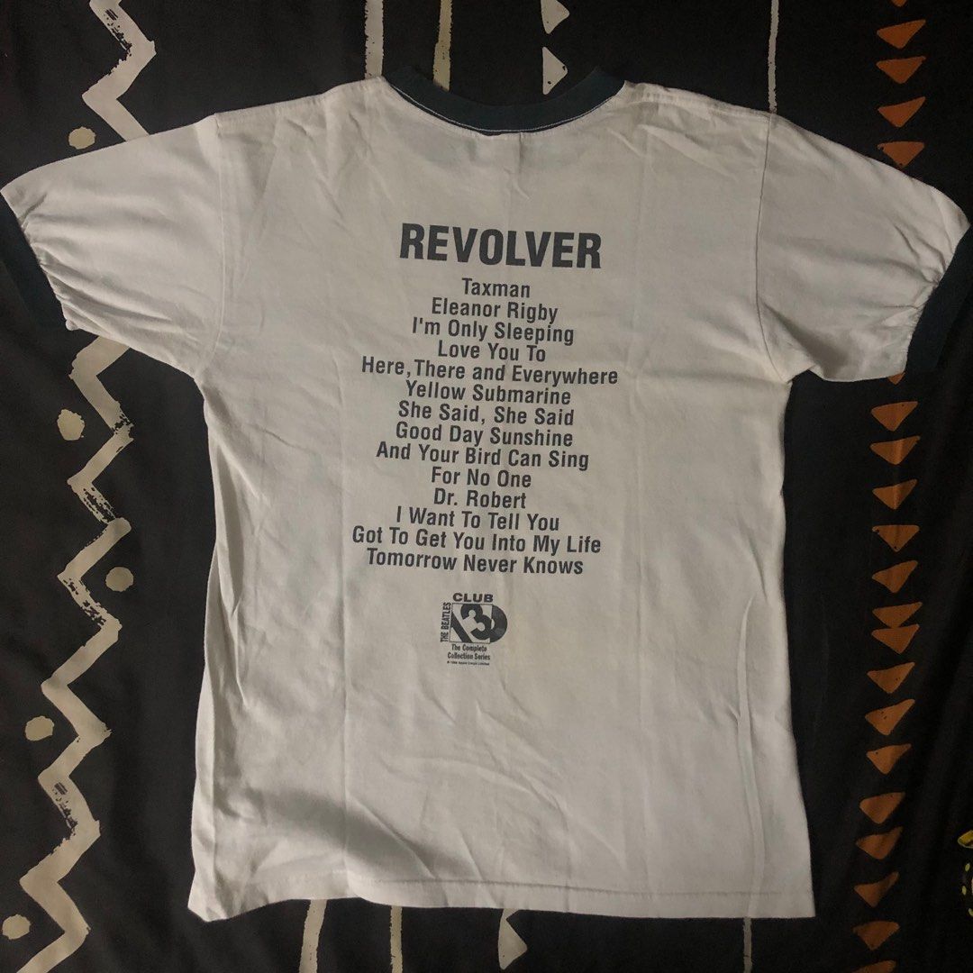 Vintage The Beatles Revolver Ringer, Men's Fashion, Tops & Sets ...
