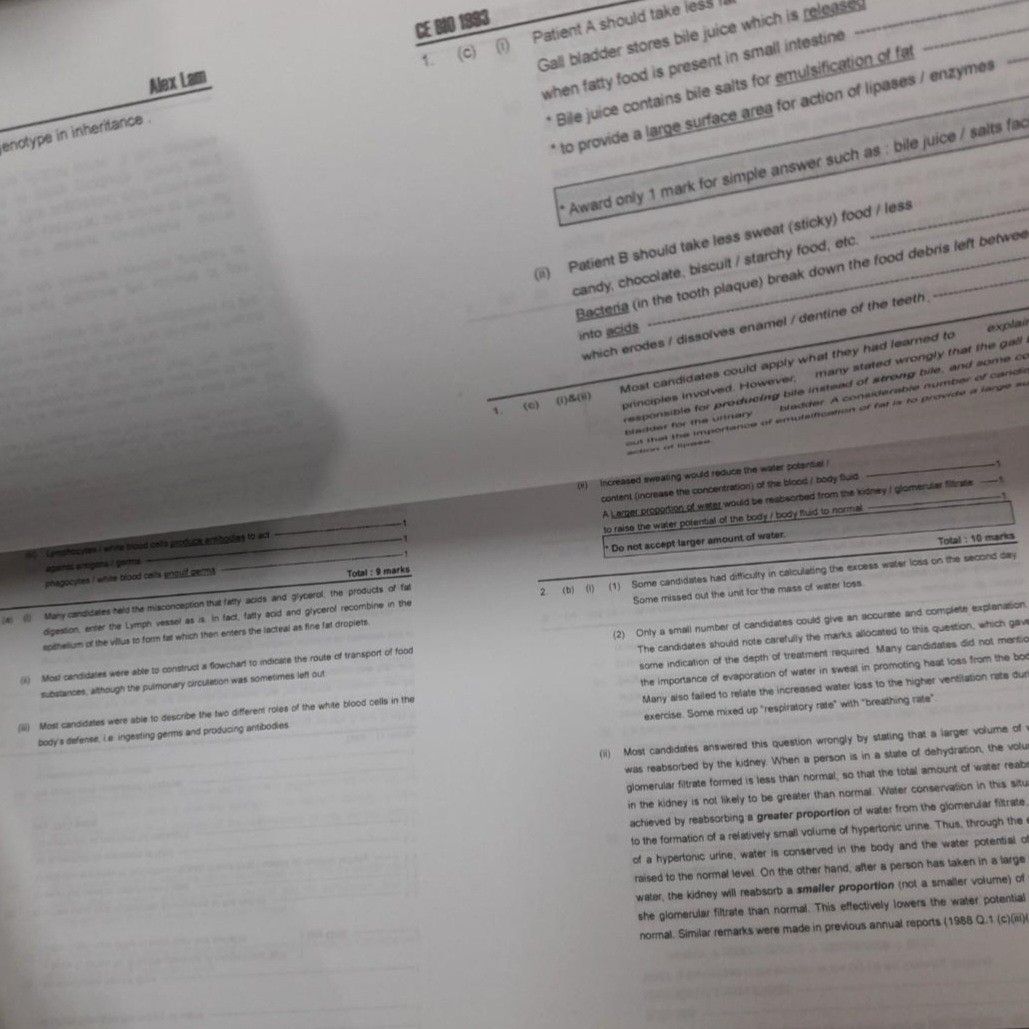 包順豐 (mc & long q & ans) hkcee 1990-2008 biology by topic bio past paper ...