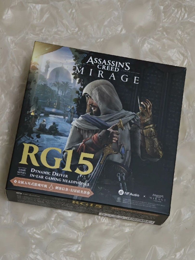 全新未使用 nf audio rg15 assassin's creed mirage 刺客信條 幻影 聯名 電競耳機 聽聲辨位 食雞 iem 寧梵聲學遊戲入耳式耳機type c 有咪 dsp ...