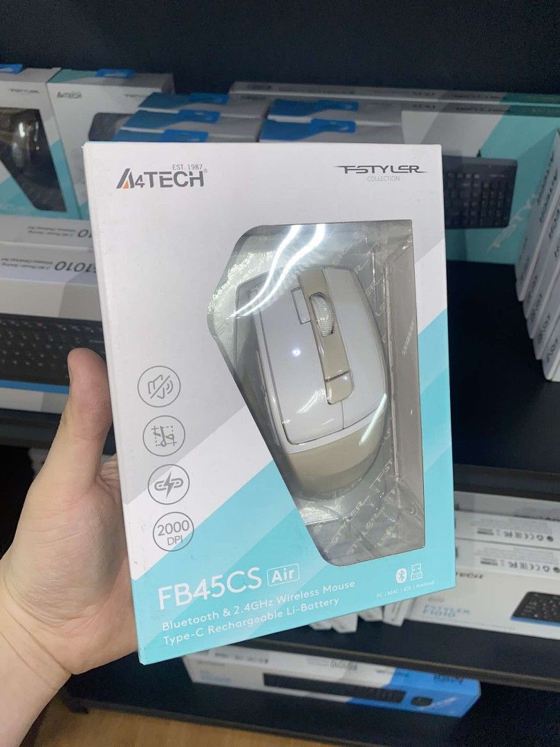 A4Tech FB45CS Air2 Fstyler Bluetooth & Wireless Rechargeable Silent ...