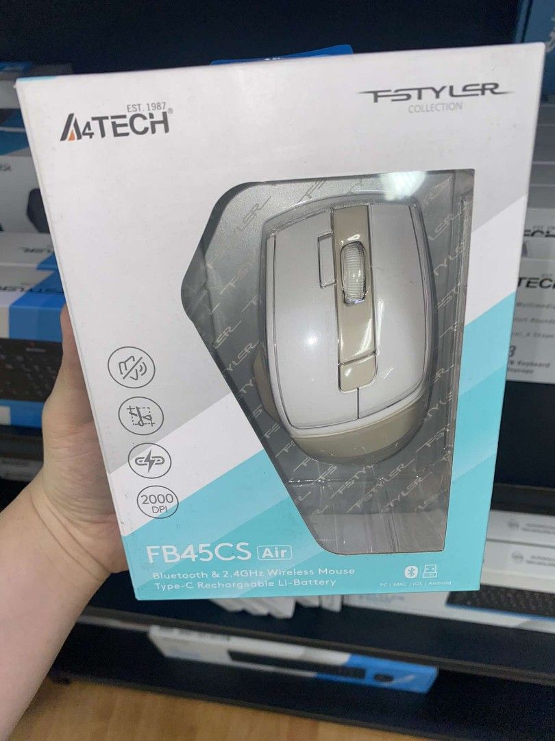 A4Tech FB45CS Air2 Fstyler Bluetooth & Wireless Rechargeable Silent ...