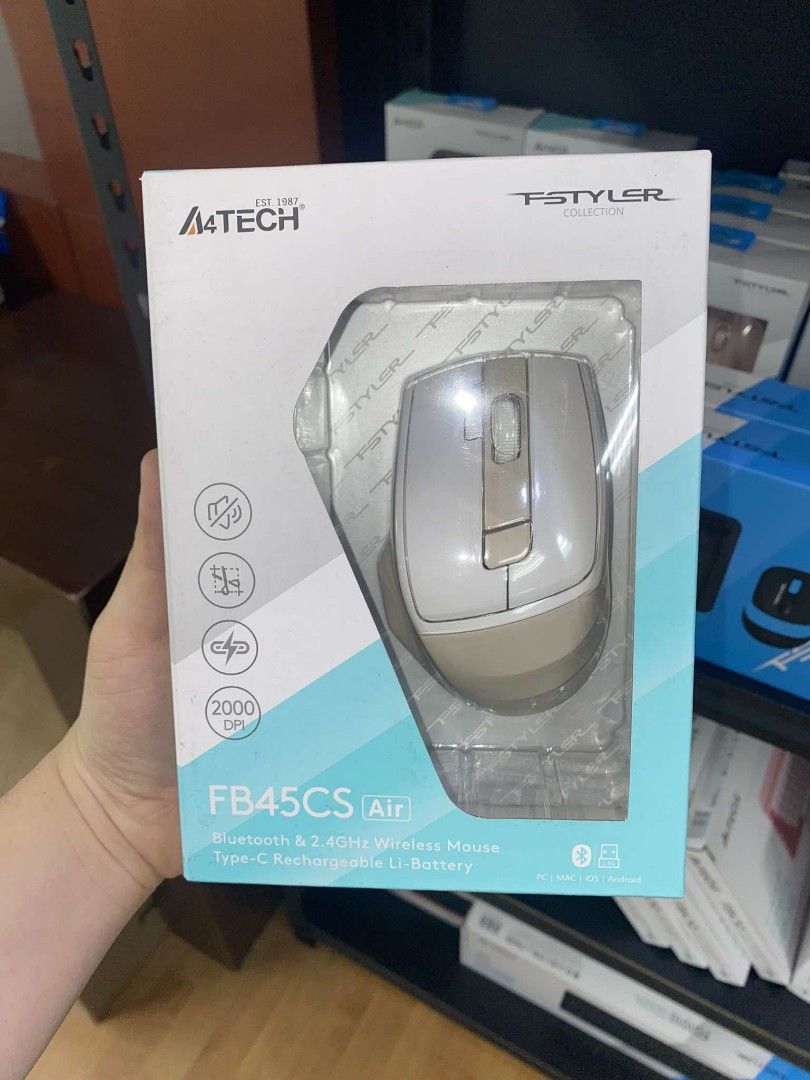 A4Tech FB45CS Air2 Fstyler Bluetooth & Wireless Rechargeable Silent ...