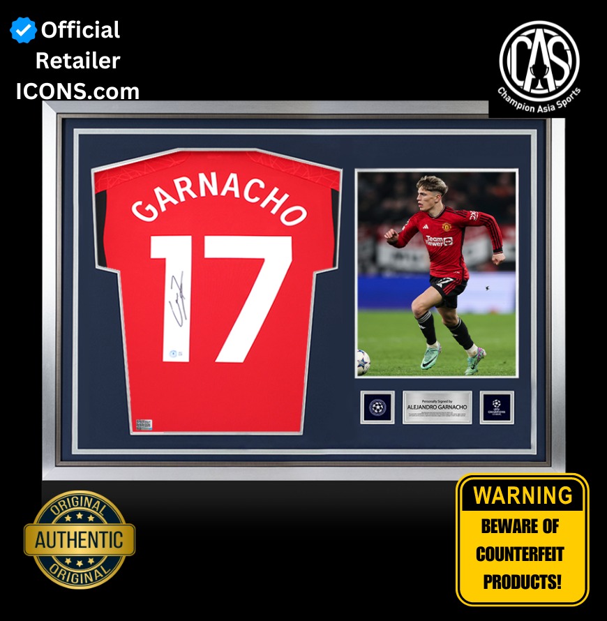 Alejandro Garnacho Official UEFA Champions League Back Signed and Hero ...