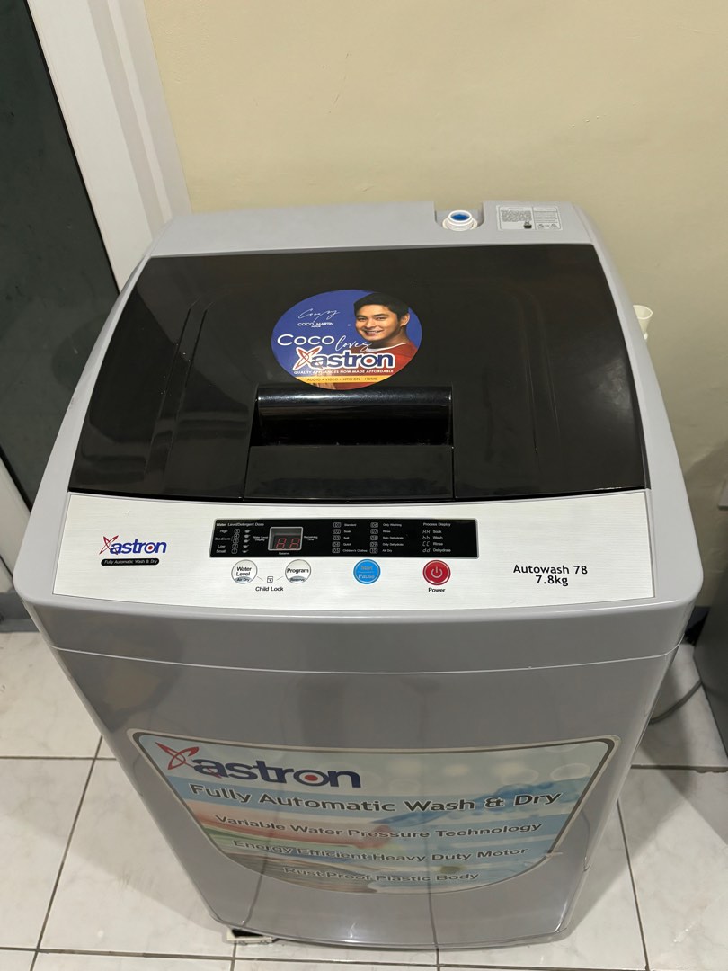 ASTRON 7.8KG AUTOMATIC WASHING MACHINE (wash and dry), TV & Home Appliances, Washing Machines ...