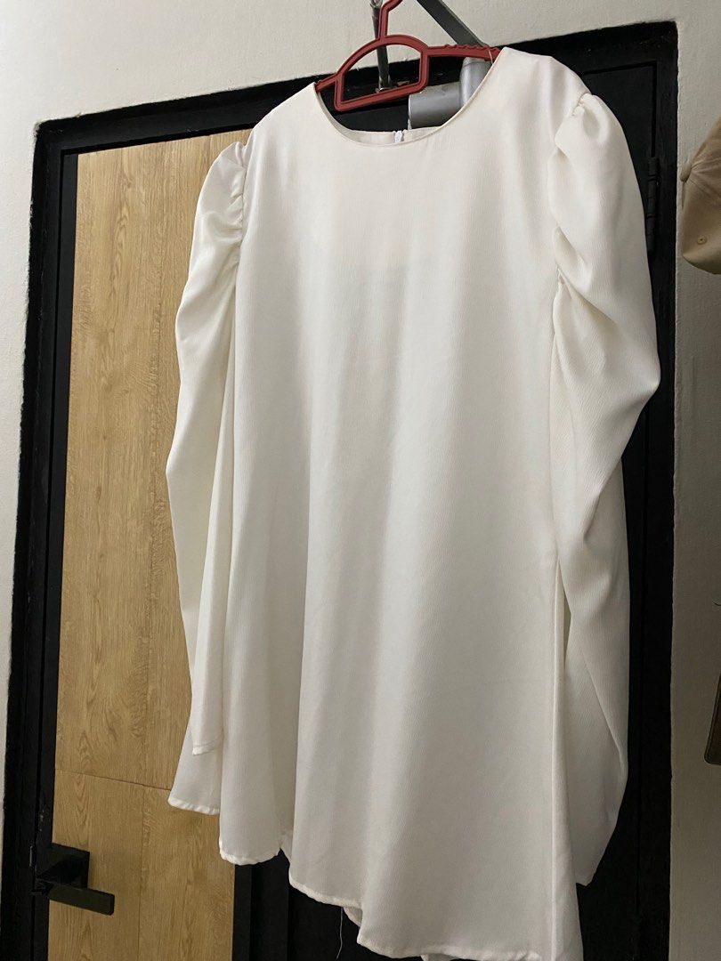Baju Puff Set Putih, Women's Fashion, Dresses & Sets, Sets or ...