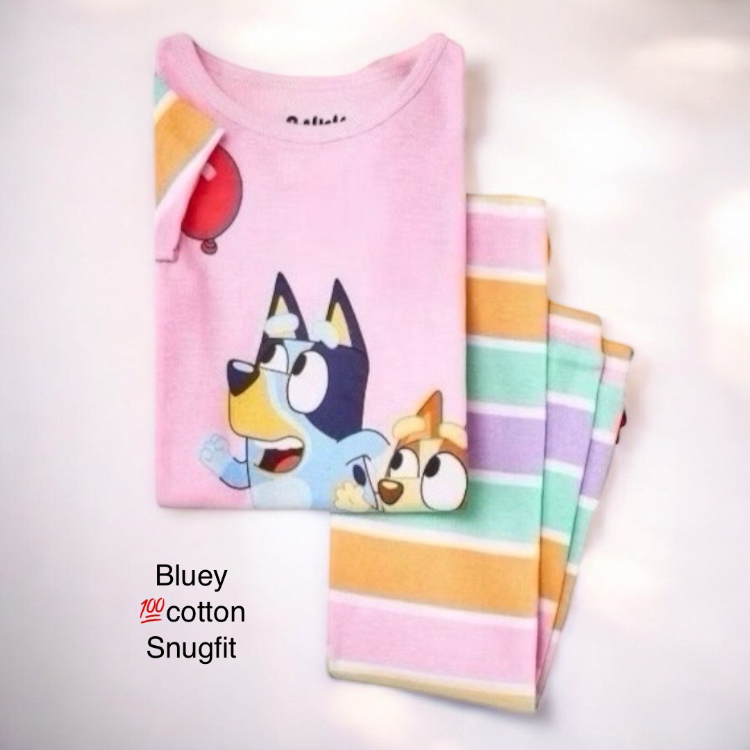 100% cotton Bluey disney minnie wish paw patrol skye frozen elsa pajama ...