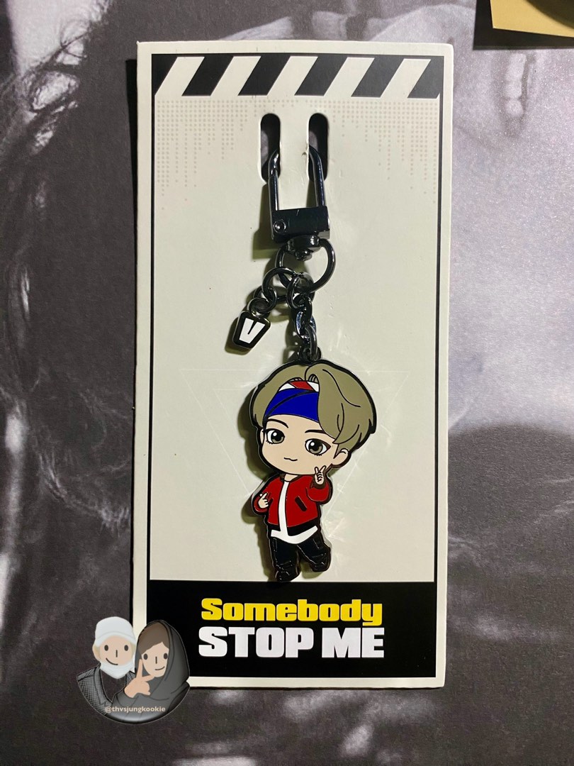 BTS V Official Tiny Tan Mic Drop Keyring, Hobbies & Toys, Memorabilia & Collectibles, K-Wave on ...