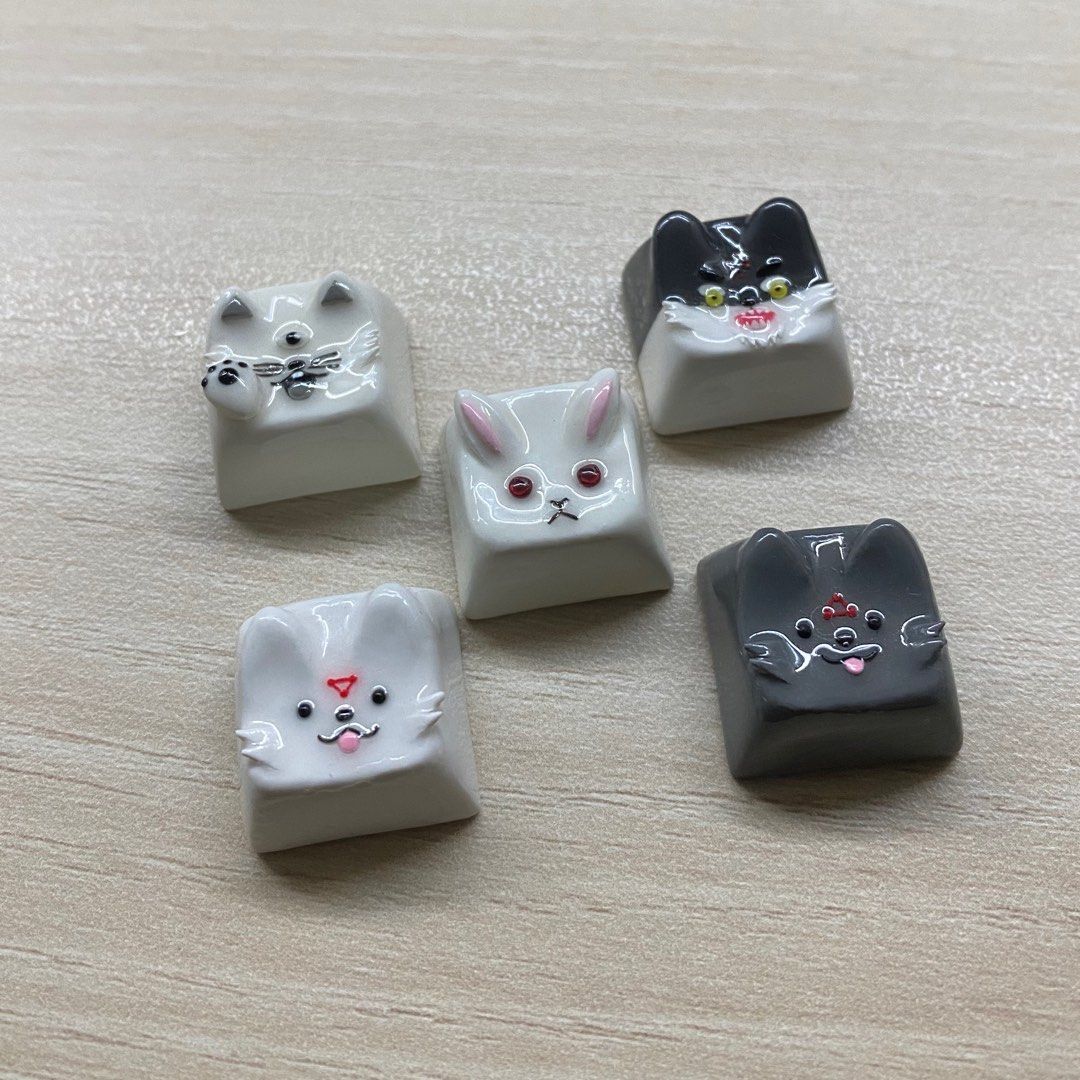 Custom JJK Artisan Keycap for Mechanical Keyboard | jujutsu kaisen cats ...