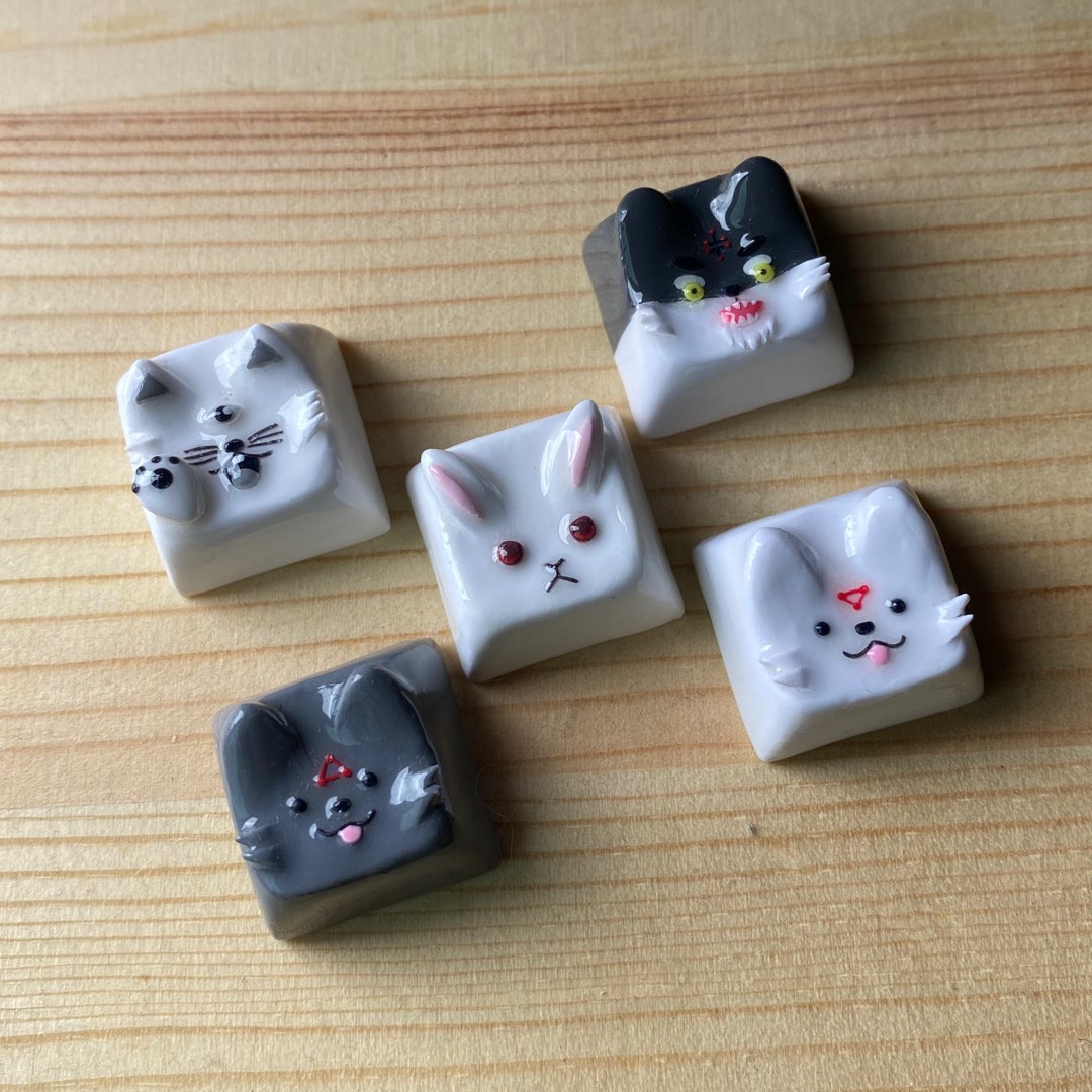 Custom JJK Artisan Keycap for Mechanical Keyboard | jujutsu kaisen cats ...