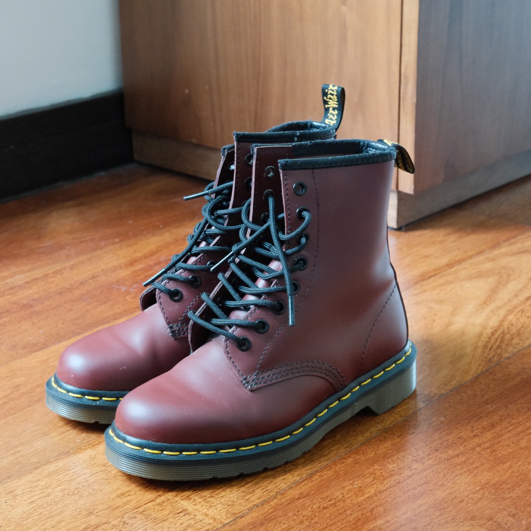 Dr Martens 1460 Cherry Red, Women's Fashion, Footwear, Boots on Carousell