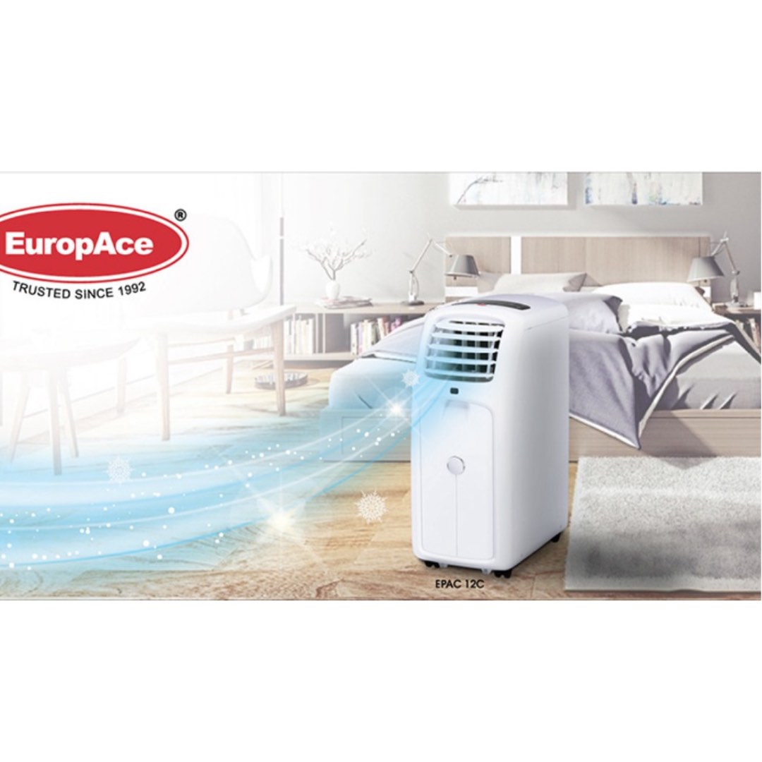EuropAce EPAC 12C Portable Aircon (12,000BTU), TV & Home Appliances ...