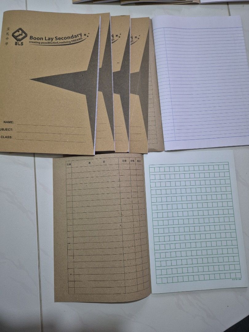 Exercise Books, Notebooks, Chinese compo paper, Lecture pads, French ...