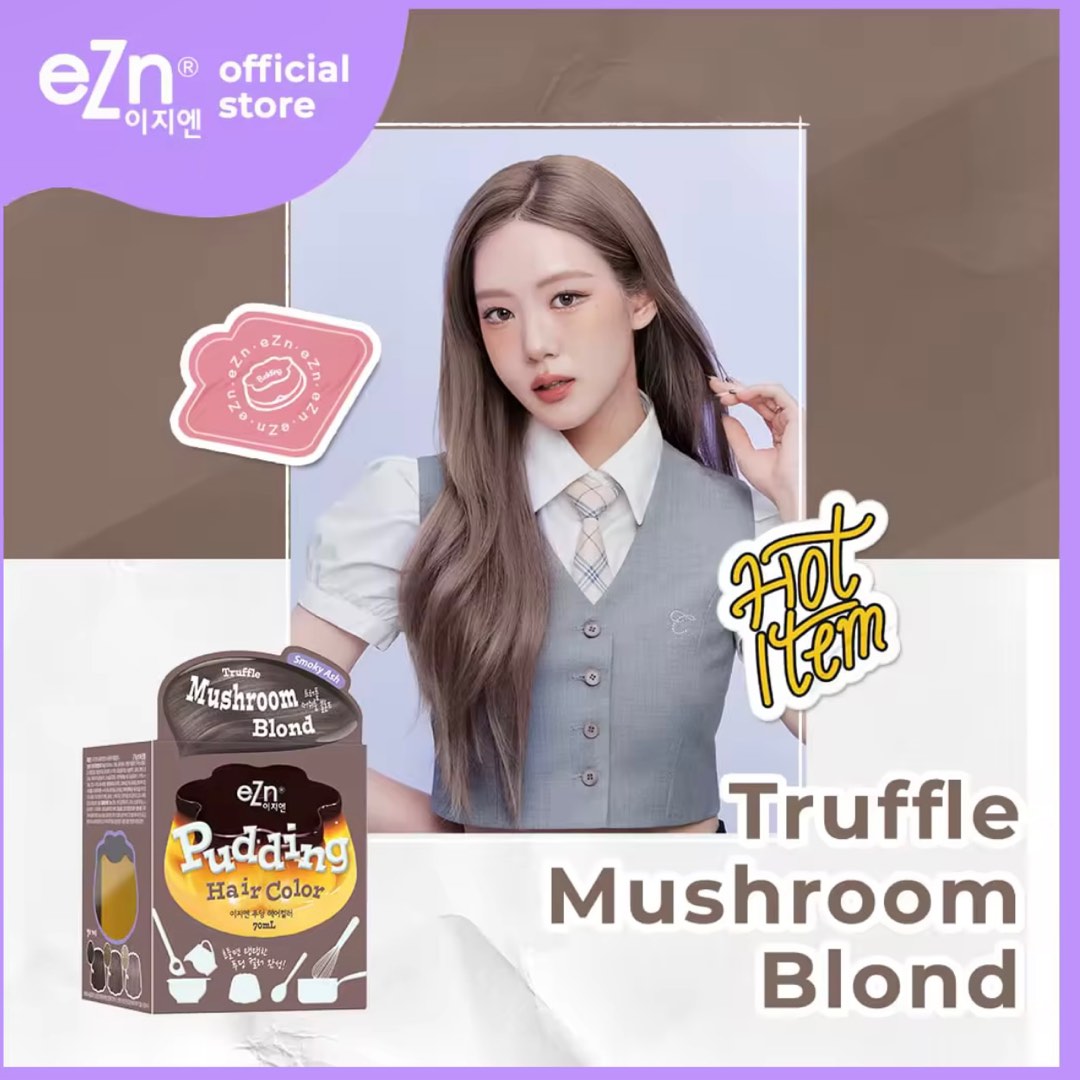eZn Pudding Hair Color Truffle Mushroom Blond (70ml) - Self Hair Dye ...