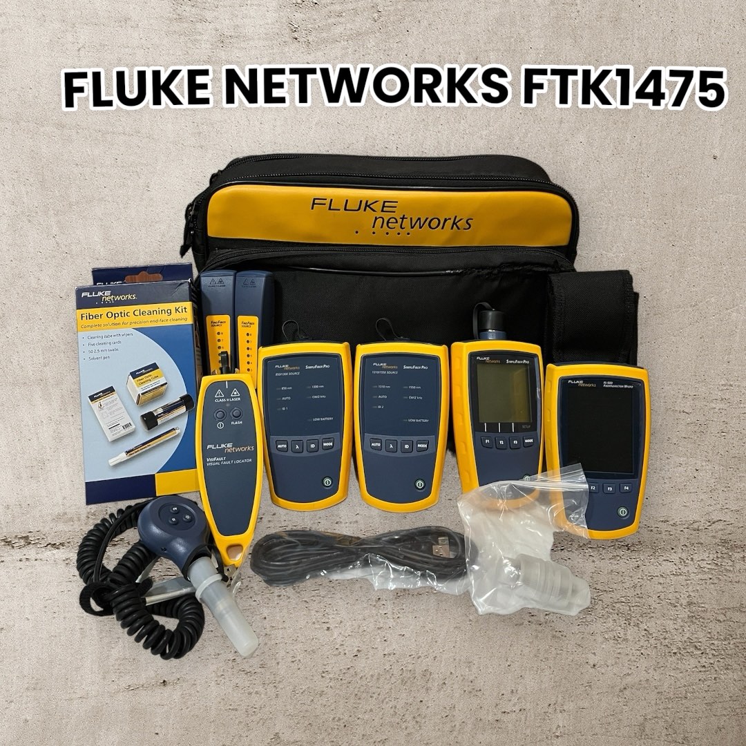 Fluke Networks FTK1475 Fiber Optic Power Meter w/ Single/Multimode kit ...
