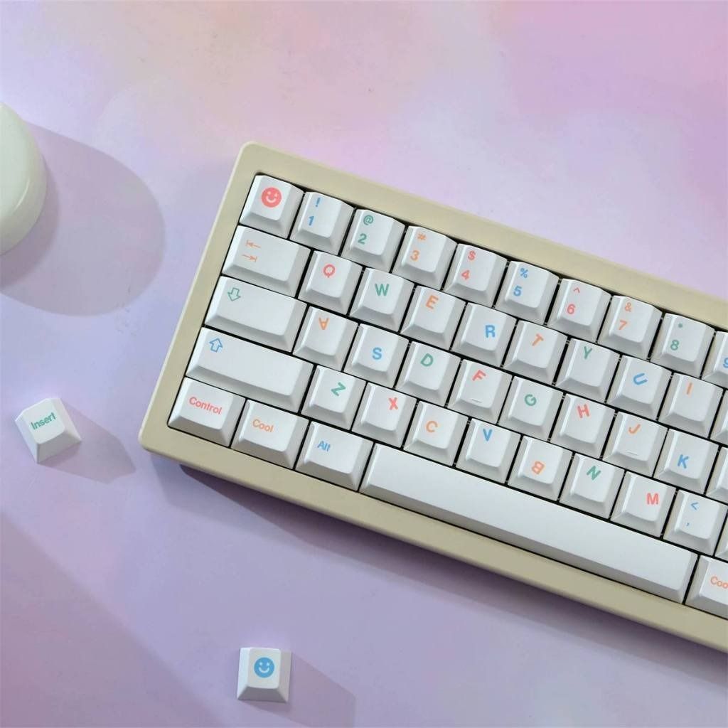 GMK Cool Kids Keycaps Cherry Profile PBT Dye Sublimation for Cute Happy ...