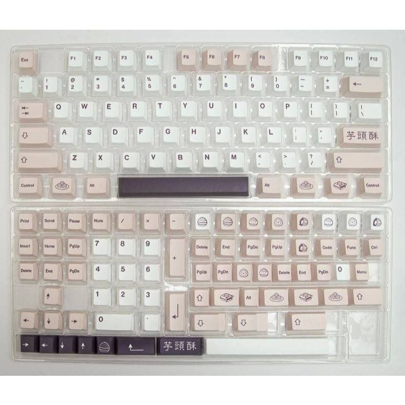 GMK Yutousu Taro Crisp Pastry Keycaps Cherry Profile PBT Dye ...