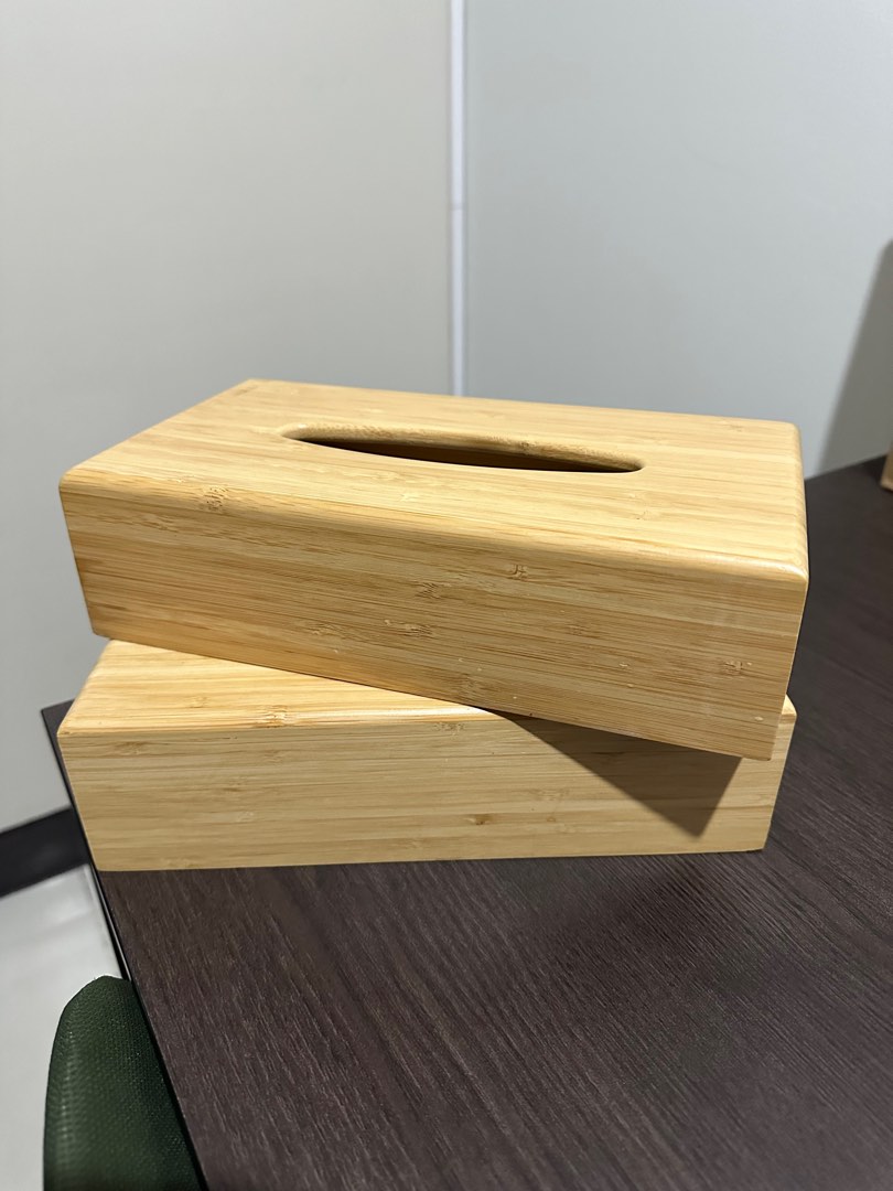 IKEA wood tissue box (take 2), Furniture & Home Living, Home Decor ...
