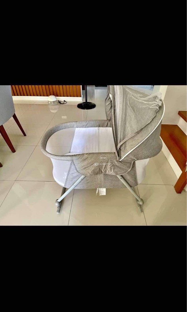 Kinderkraft Baby Crib 3 in 1 LOVI, Cradle, Travel Cot, Rocker, Easy ...