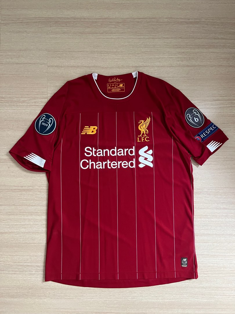 Liverpool Champions League 6’ time winner Home Shirt, Men's Fashion ...