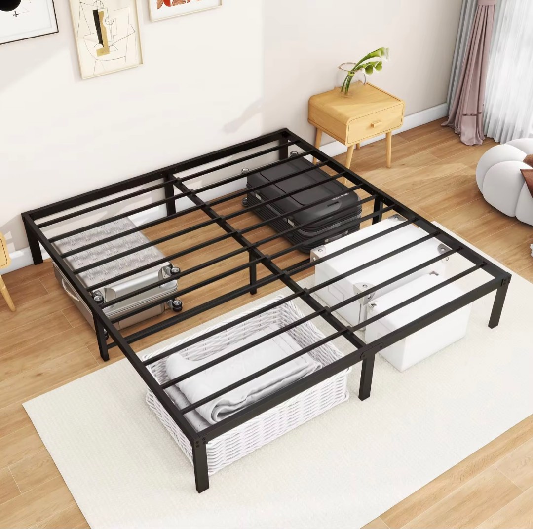 Metal Bed Frame Stainless Steel Queen Size, Furniture & Home Living ...