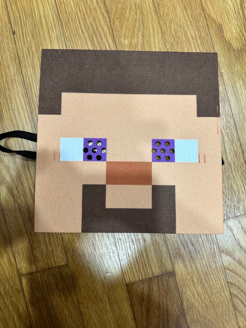 Minecraft Steve Mask, Hobbies & Toys, Toys & Games on Carousell