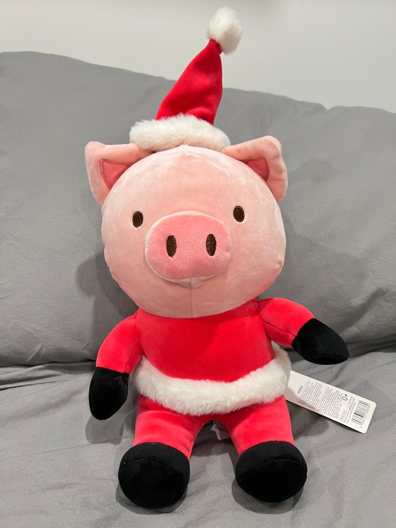 Miniso Santa Pig Plushie 12”, Hobbies & Toys, Toys & Games on Carousell