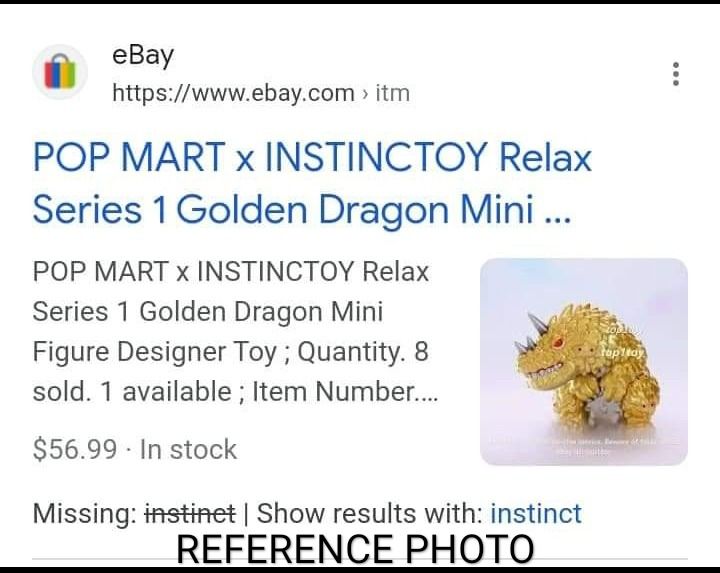 Original Pop Mart x Instinctoy Relax Series 1 Golden Dragon Vincent ...