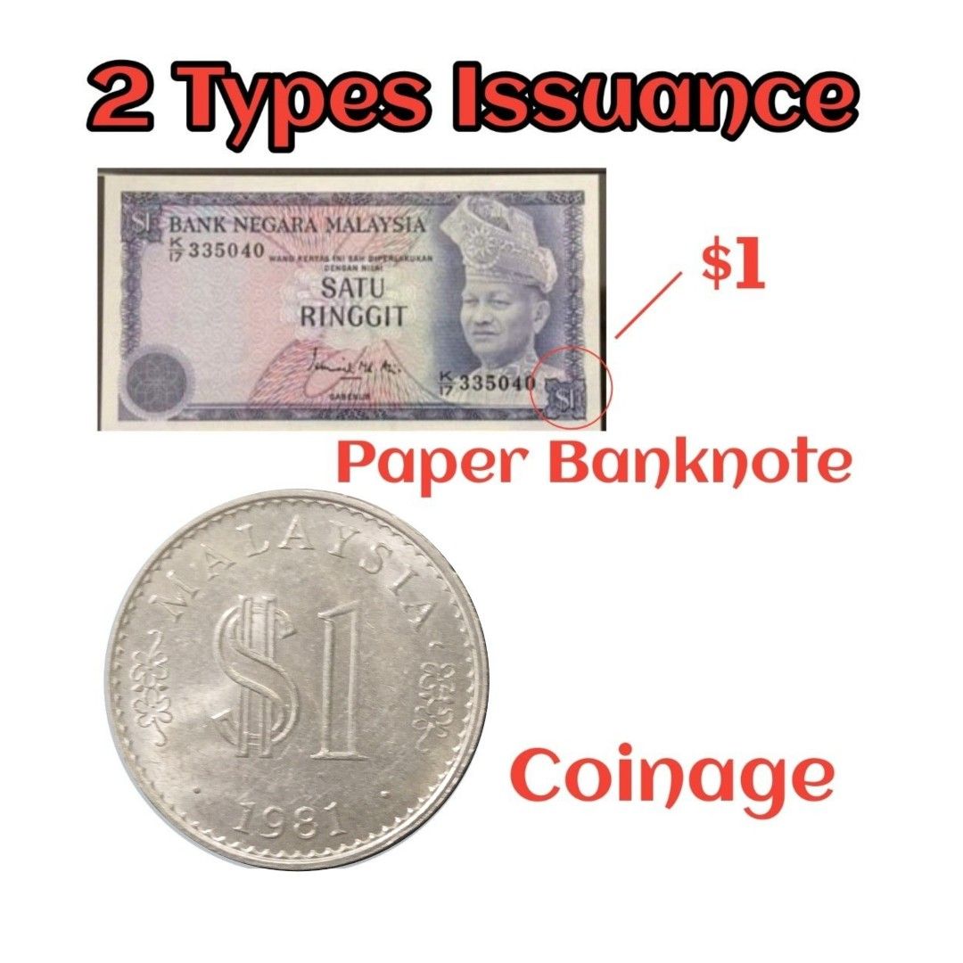 Parliament 1st series Coin Malaysia $1 1981 & 1984 - Group of 2 pieces ...