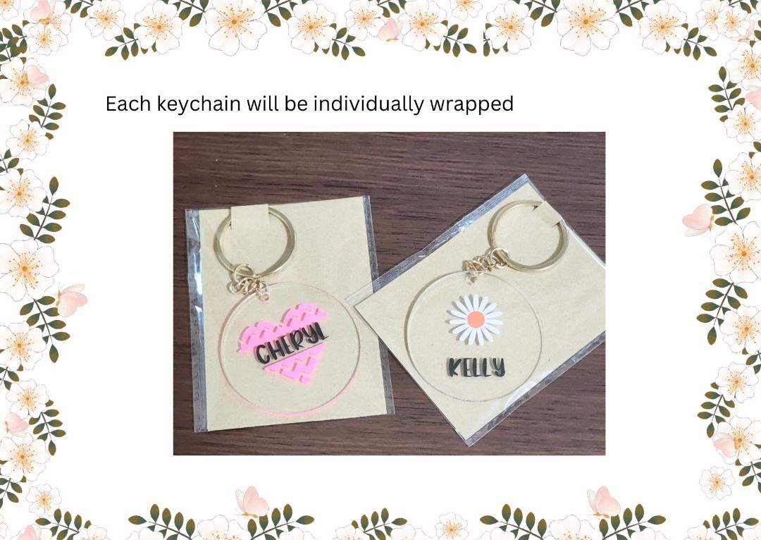 Personalised Keychains | Customised with name & icon | Individually ...
