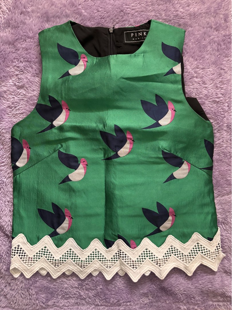 Pink Manila Emerald Green Tailored Top, Women's Fashion, Tops, Blouses ...