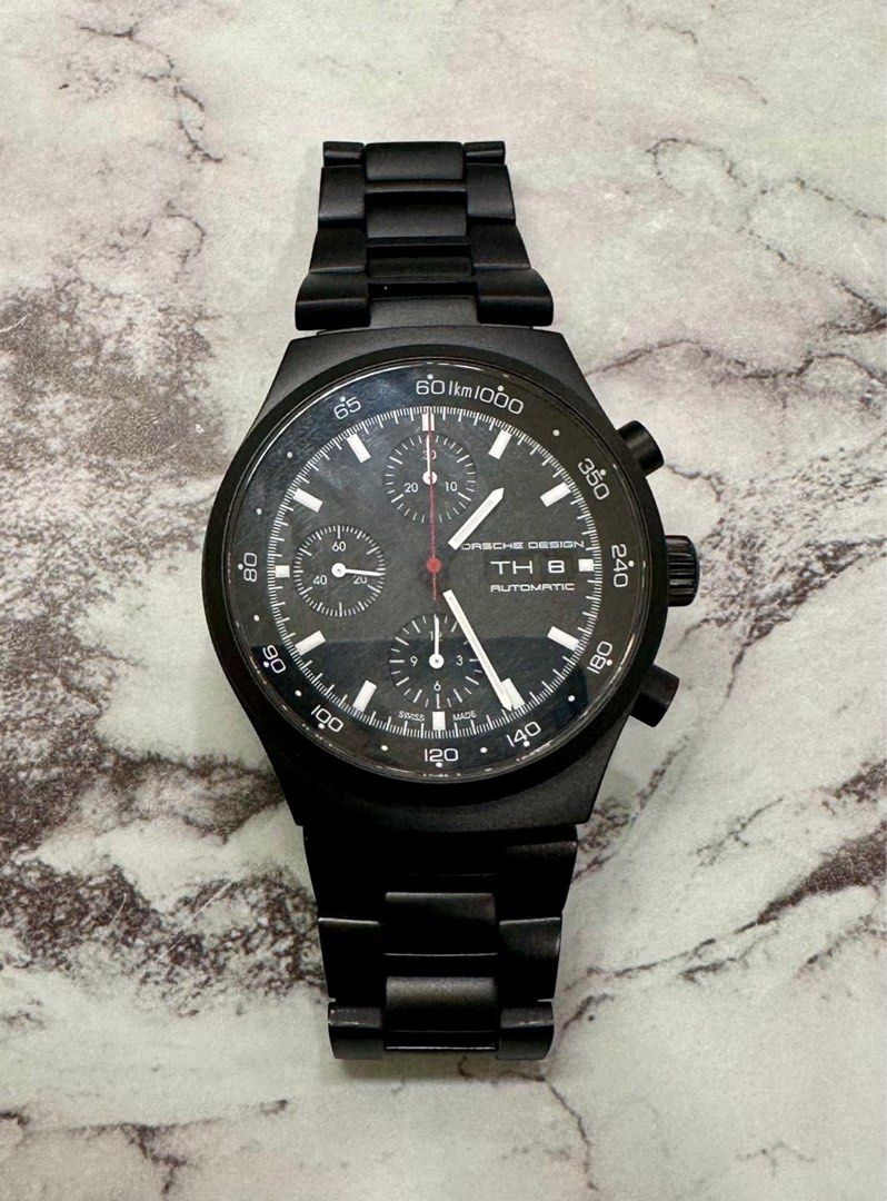 Porsche Design Black Chronograph Day-Date Ref: P6511 40mm, Luxury ...