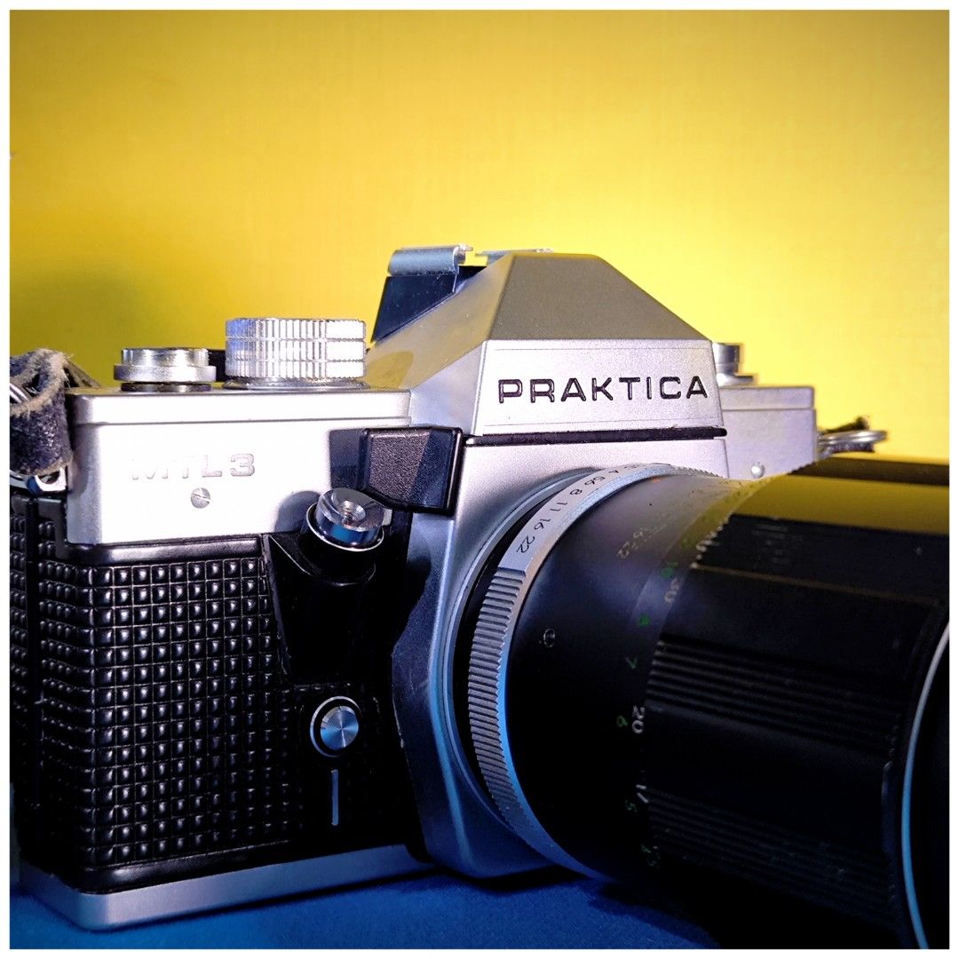 Praktica MTL 3 SLR Camera + Soligor 200mm f/3.5 Lens – Like New Condition (Light Meter Non ...
