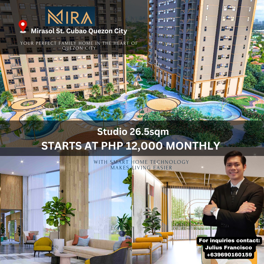 PRE-SELLING CONDO FOR SALE MIRA RESIDENCES BY RLC (CUBAO QUEZON CITY ...