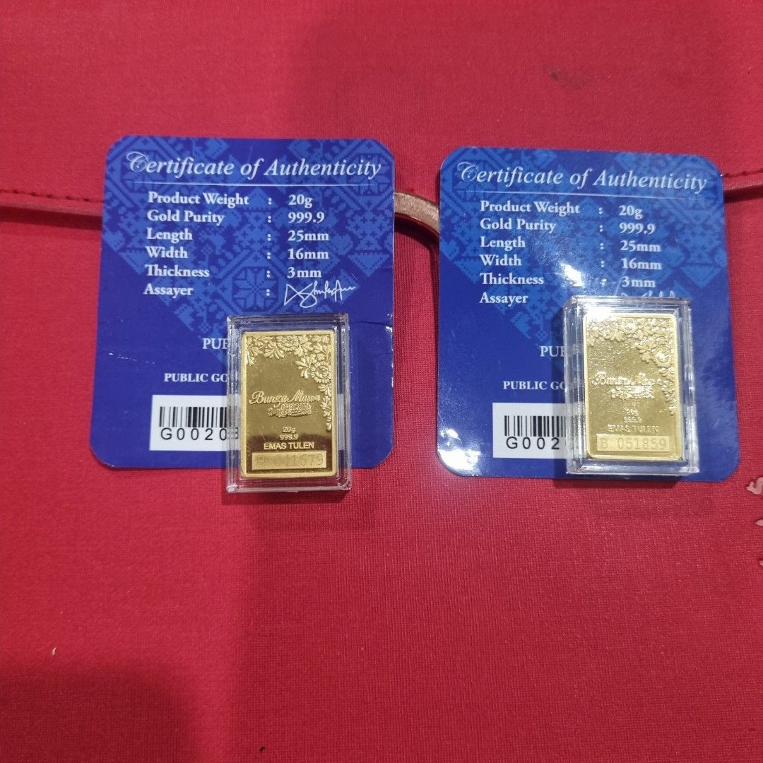 Public Gold Bunga Mas Gold Bar 999.9, Hobbies & Toys, Collectibles ...