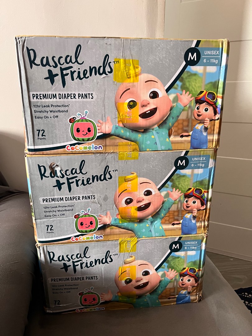 Rascal + Friends Cocomelon Edition Diaper Pants - Medium, Babies & Kids ...