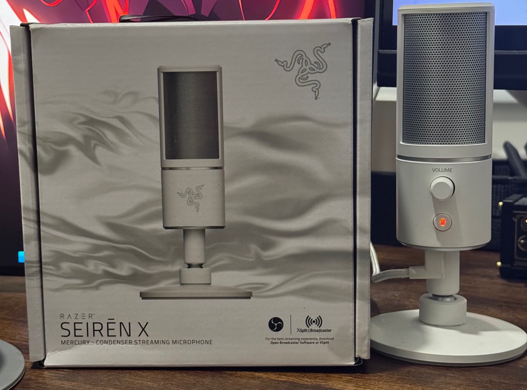RAZER Seiren X Microphone Gaming- Mercury (White), Audio, Microphones ...
