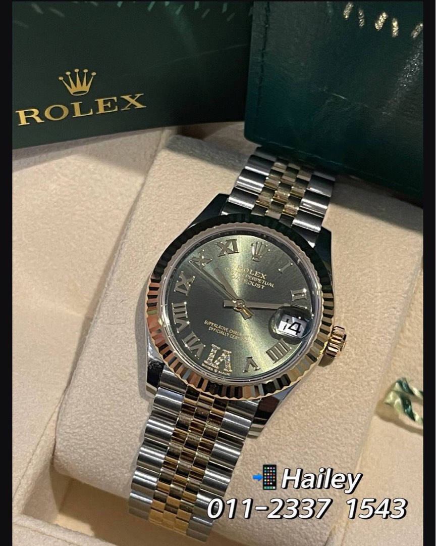 Rolex Datejust 31 278273 VI Green Dial, Luxury, Watches on Carousell